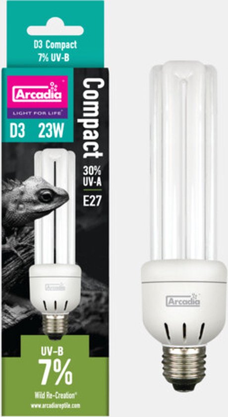 Arcadia D3 Compact Lamp 7% Uvb 23 Watt | bol.com