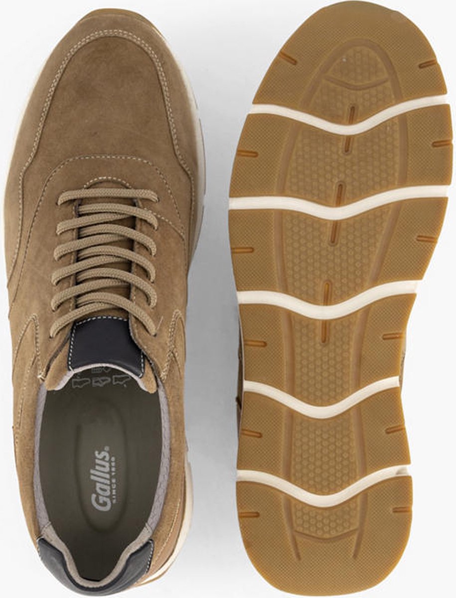 gallus Bruine suéde sneaker - Maat 43 | bol.com