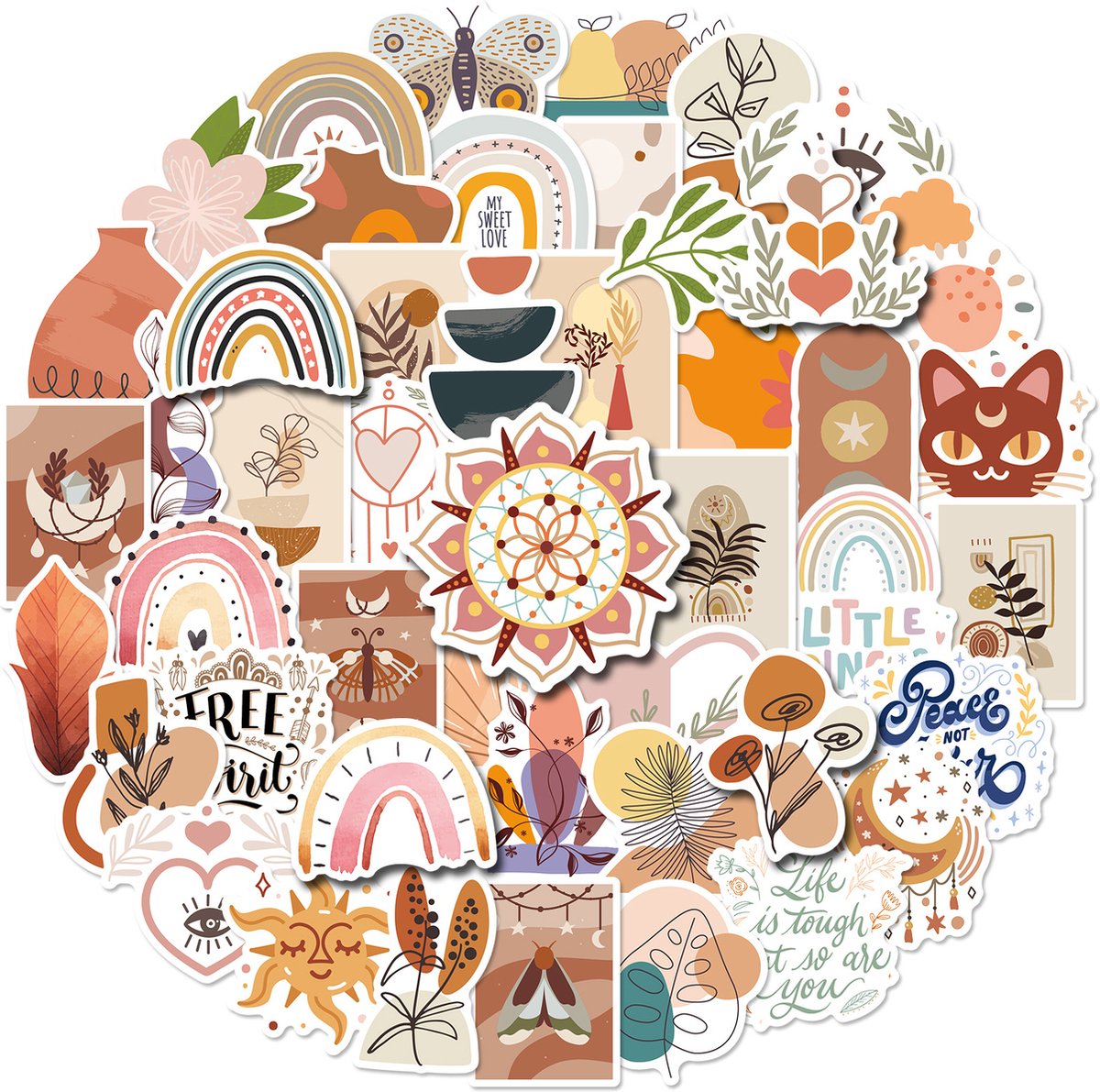 Bohemian Stickers 50 Stuks - Boho Stickers - Bullet Journal - Laptop ...