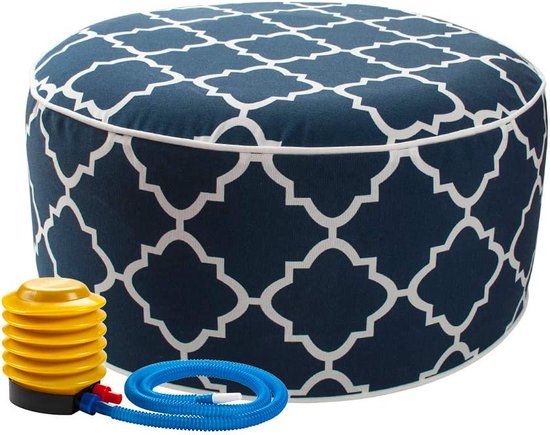 Opblaasbare zit Ottoman-Kleurrijke kruk Binnen en Buiten -50 * 23 cm ...