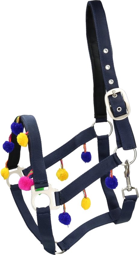 Epplejeck Halster Hanging Balls Donkerblauw Paard