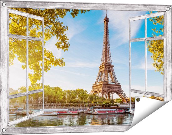 Gars Affiche de jardin Tour Eiffel transparente à Paris sur l' Water ...