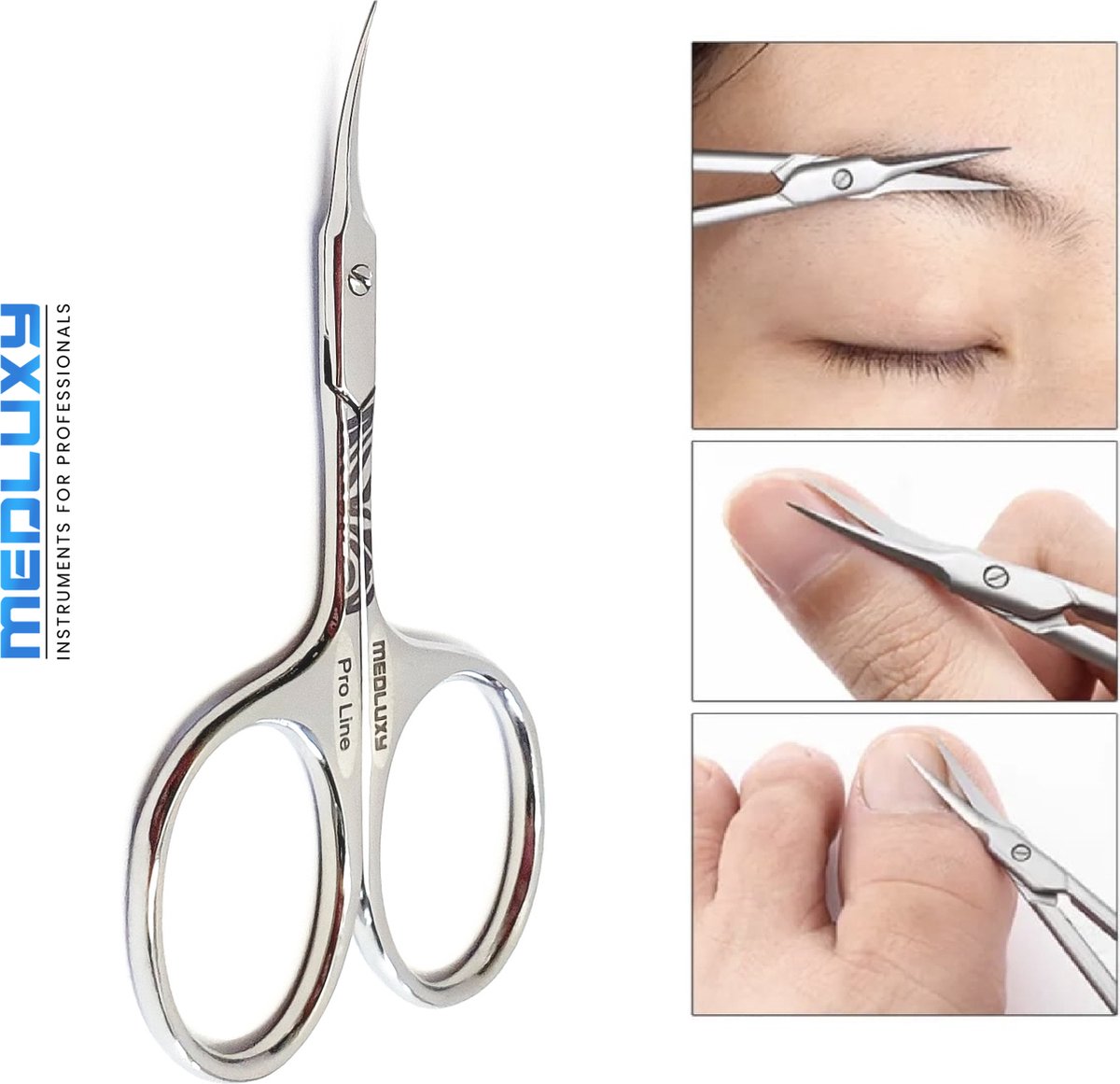 MEDLUXY Pro - Nagelriemschaar (huid- en vellenschaartj) - Gebogen ...