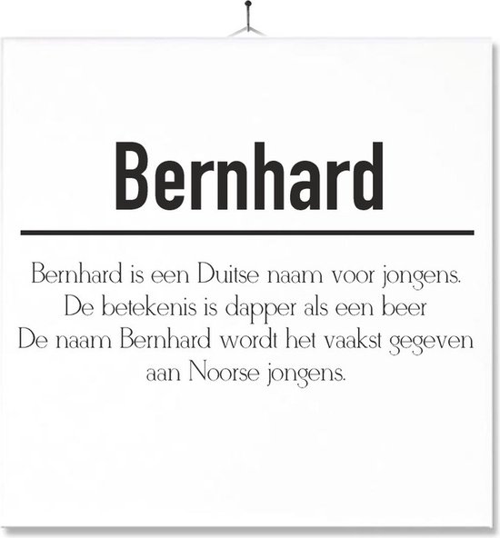 Tegel Met Opdruk | Betekenis | Kado | Cadeau | Met Naam - Bernhard ...