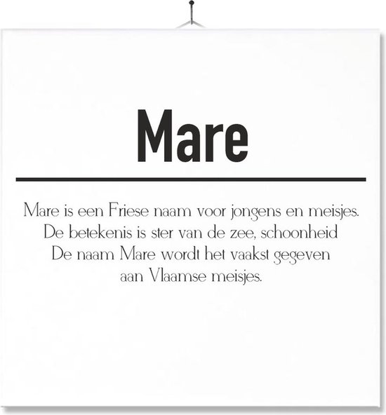 Tegel Met Opdruk | Betekenis | Kado | Cadeau | Met Naam - Mare | bol.com