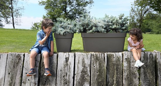 VECA - Plantenbak Cleo, L100 cm, H39 cm, antraciet | bol