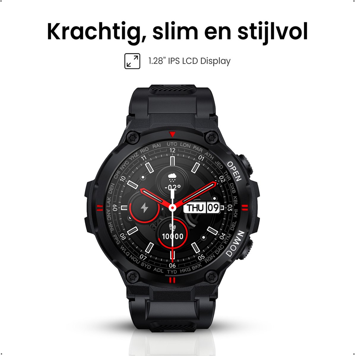 FITNOVA Outdoor Smartwatch - met Stappenteller, Saturatiemeter ...