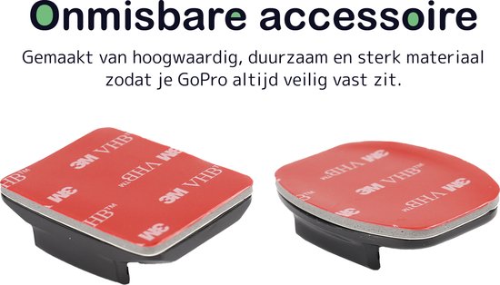 4x Actioncam mount + dubbelzijdige sticker - 2x Flat mount - 2x Curved ...