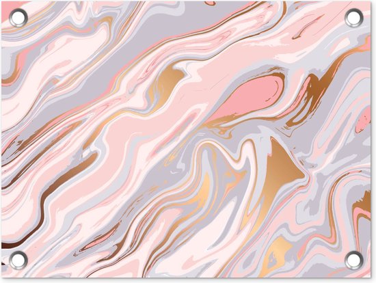 Tuin decoratie Marmer - Pastel - Abstract - Patronen - 40x30 cm | bol.com