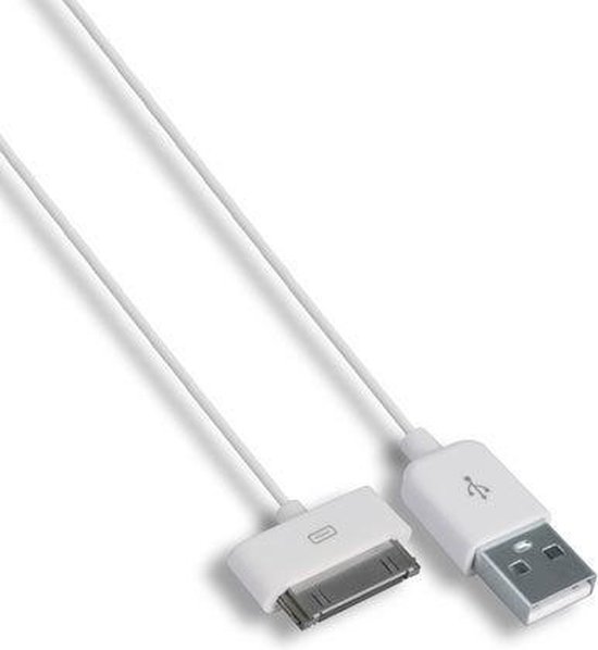 30-pins kabel 2m wit voor Apple iPhone & iPad | bol.com