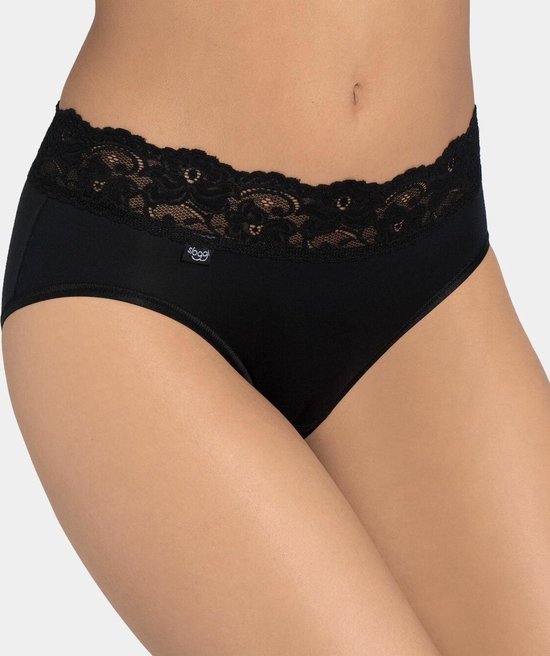 sloggi Romance Dames Midi slip met kant - Zwart | bol