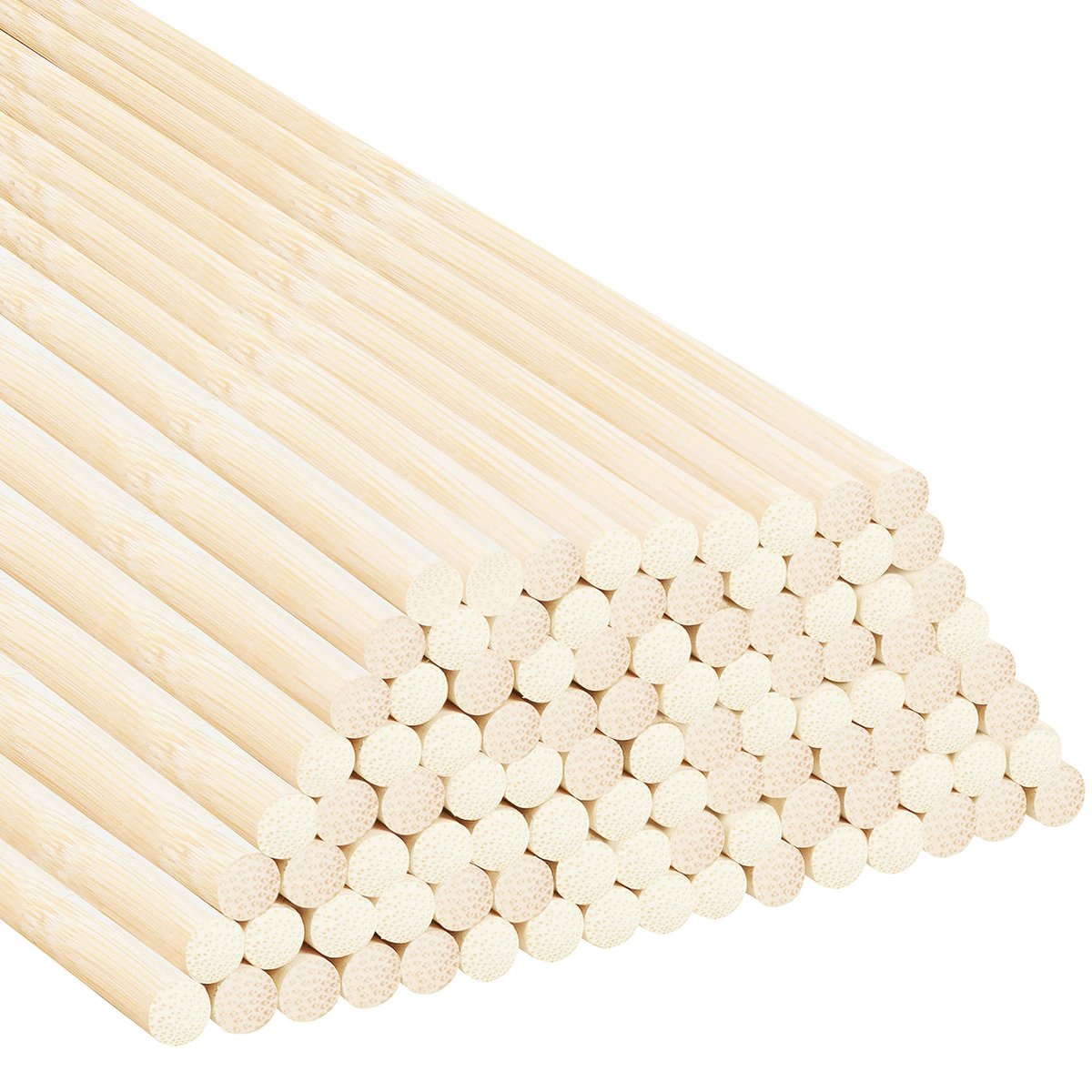 Belle Vous Natuurlijk Ronde Bamboe Deuvel Staven (100 Pak) – 30 cm ...
