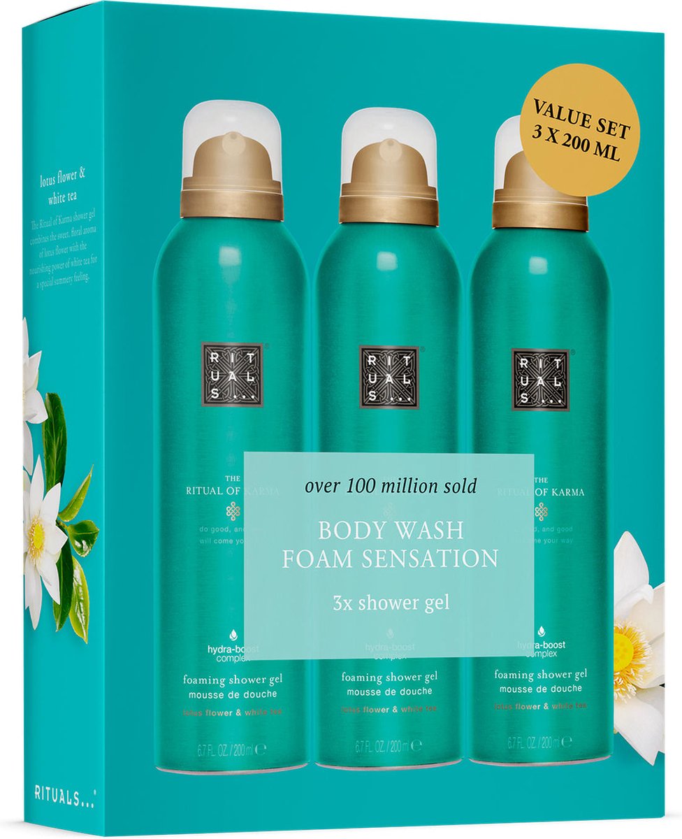 RITUALS The Ritual of Karma Shower Foam Value Pack (3 stuks) | bol.com