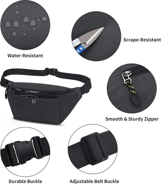 Bumbag heuptasje voor mannen en vrouwen, modieuze waterdichte heuptas ...