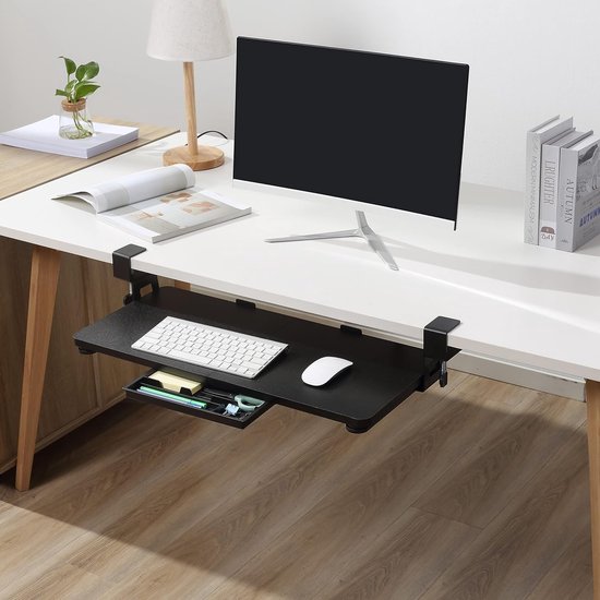 Toetsenbordlade, 68 x 30 cm groot toetsenbordblad onder het bureau met ...