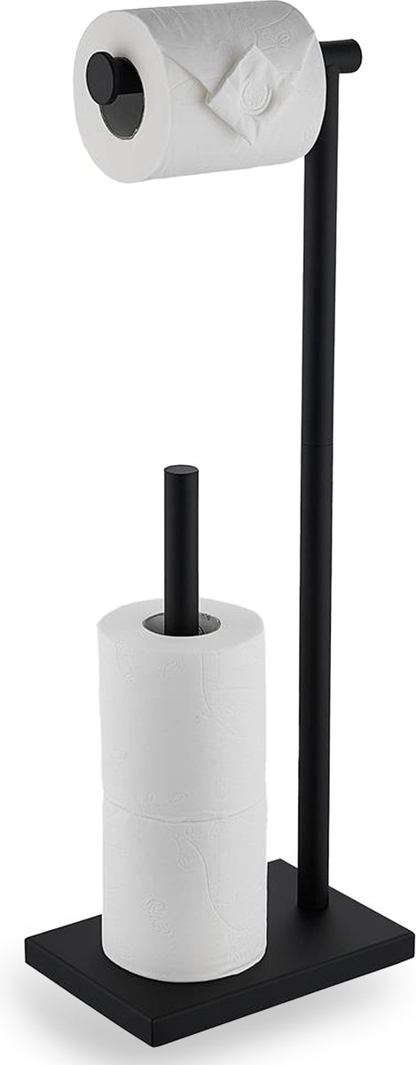 VDN Stainless wc rolhouder staand - wc rolhouder zwart ...