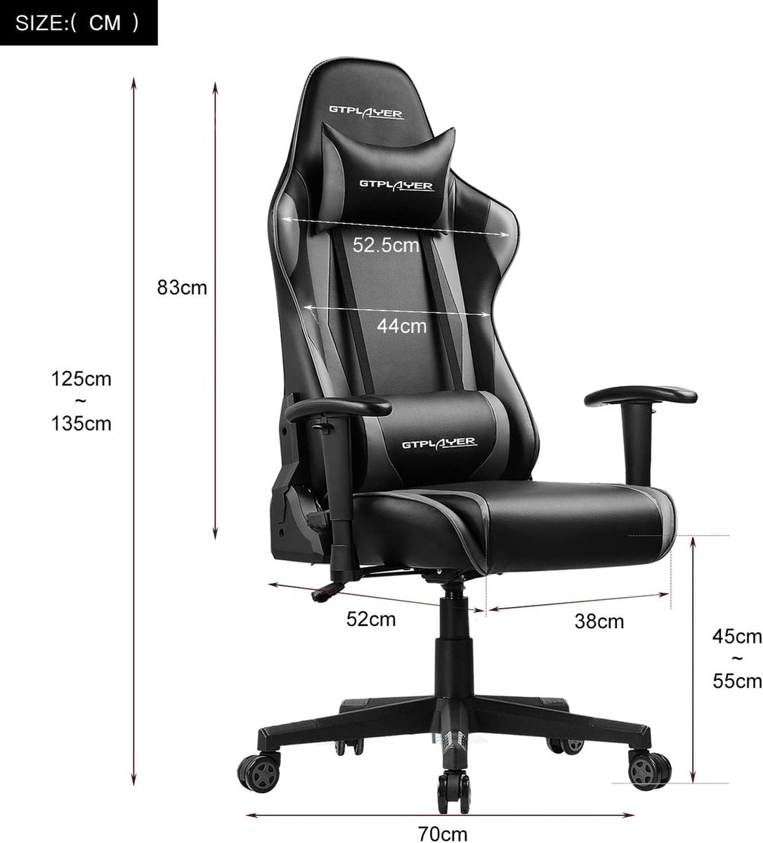 Chaise de Gaming chaise de bureau gamer chaise ergonomique accoudoir ...