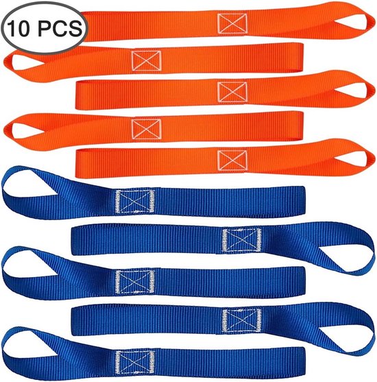 Spanbanden met zachte lussen, 10 stuks, 454 kg draagkracht, 454 kg ...