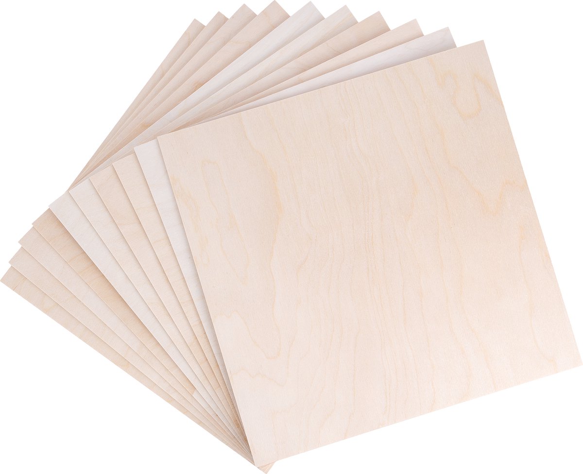 Creative Deco 10 stuks 30x30cm Multiplex Platen Vierkant | 300 x 300 x ...
