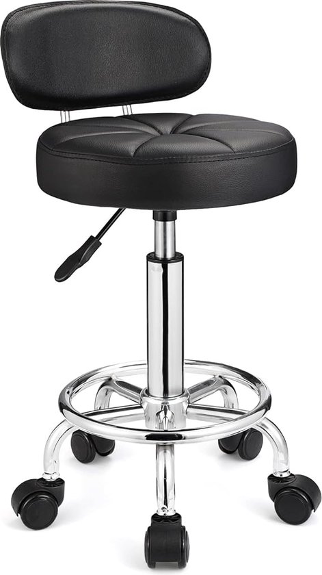 rolkruk - Roller Stool with Footrest Office Stools Height adjustable | bol