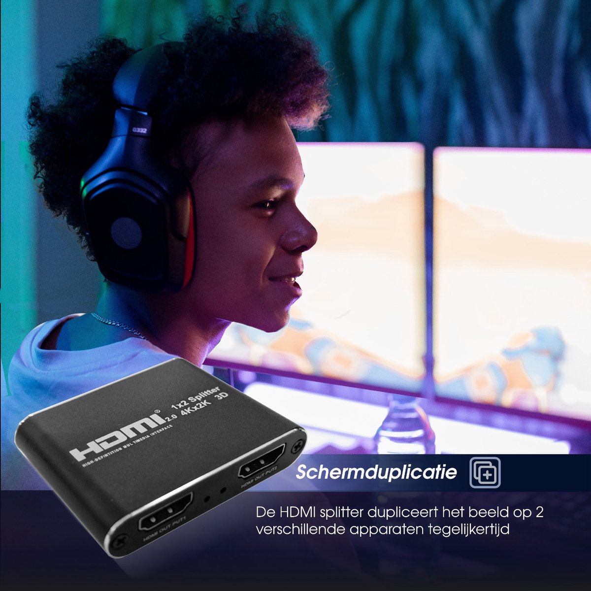 Forexa HDMI Splitter – 1 In 2 Uit – 2 Poorts – 2 Uitgangen – 4K en Lager – HDMI... | bol.