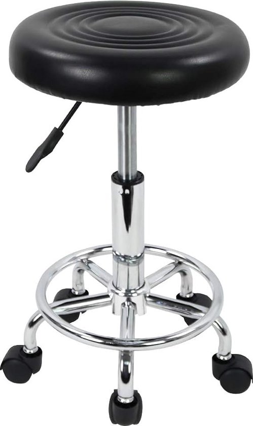 rolkruk - Roller Stool with Footrest Office Stools Height adjustable | bol