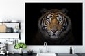 Muurstickers - Sticker Folie - Tijger - Wilde dieren - Portret - Zwart - Dieren -... | bol
