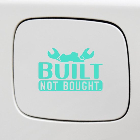 Bumpersticker - Built Not Bought - 14x9 - Mint | bol