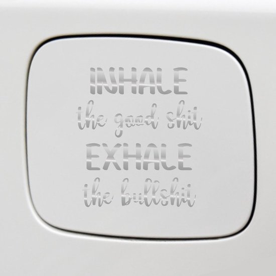 Bumpersticker - Inhale The Good Shit - 14x12 - Zilver | bol