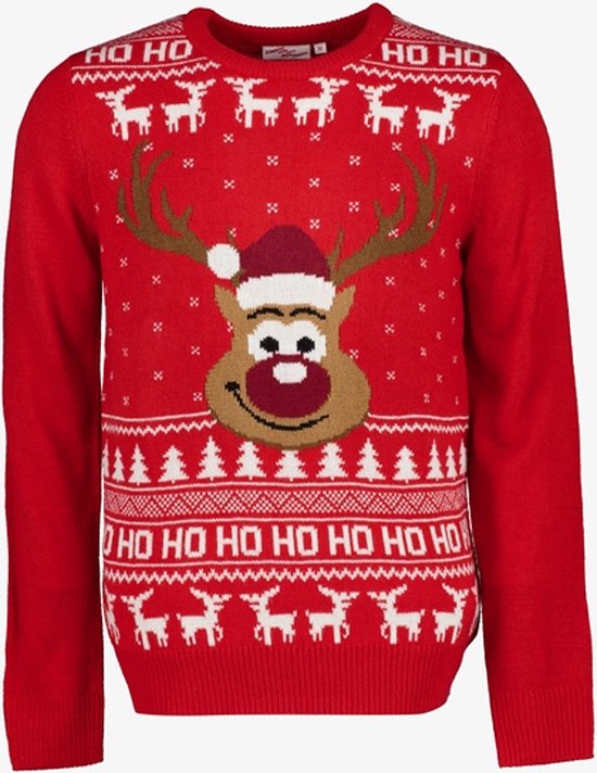Unsigned heren kersttrui met Rudolf het rendier - Rood - Maat XL ...