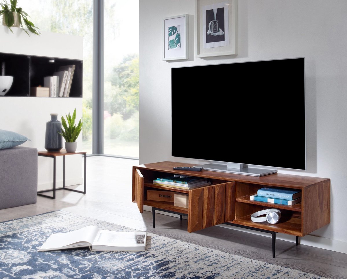 Rootz TV-meubel - Lowboard - TV-dressoir met twee deuren - Modern TV ...