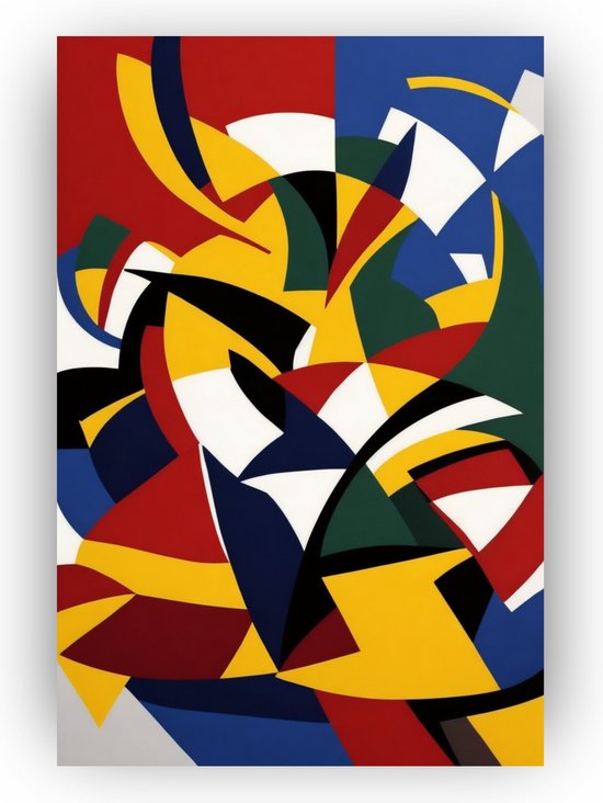 Kleurrijk abstract poster 80x120 cm - Poster - poster abstract ...