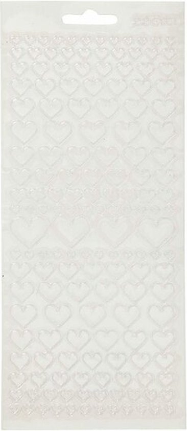 Stickers vel 10x23 cm transparant harten 1vel | bol