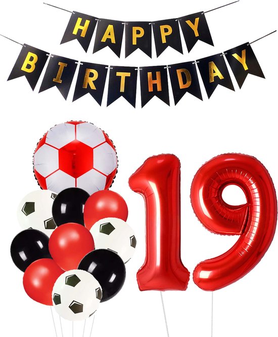 Cijfer Ballon 19 | Snoes Champions Voetbal Plus - Ballonnen Pakket ...