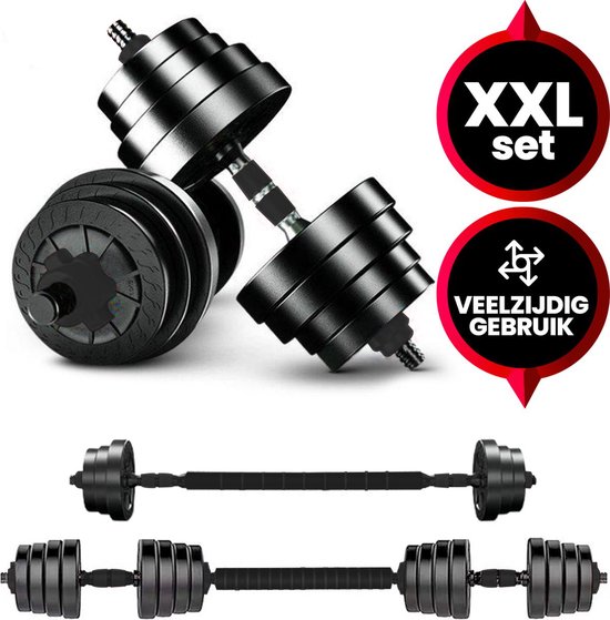 Viper Sports verstelbare dumbbell set tot 30 kg - Halterset ...