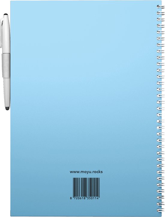 MOYU - Sky Blue Notebook - Uitwisbaar Notitieboek A4 Premium ...