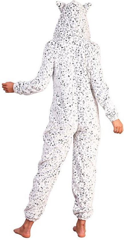 Onesie, Jumpsuit "Snow Leopard" hooded Luxury super soft | bol
