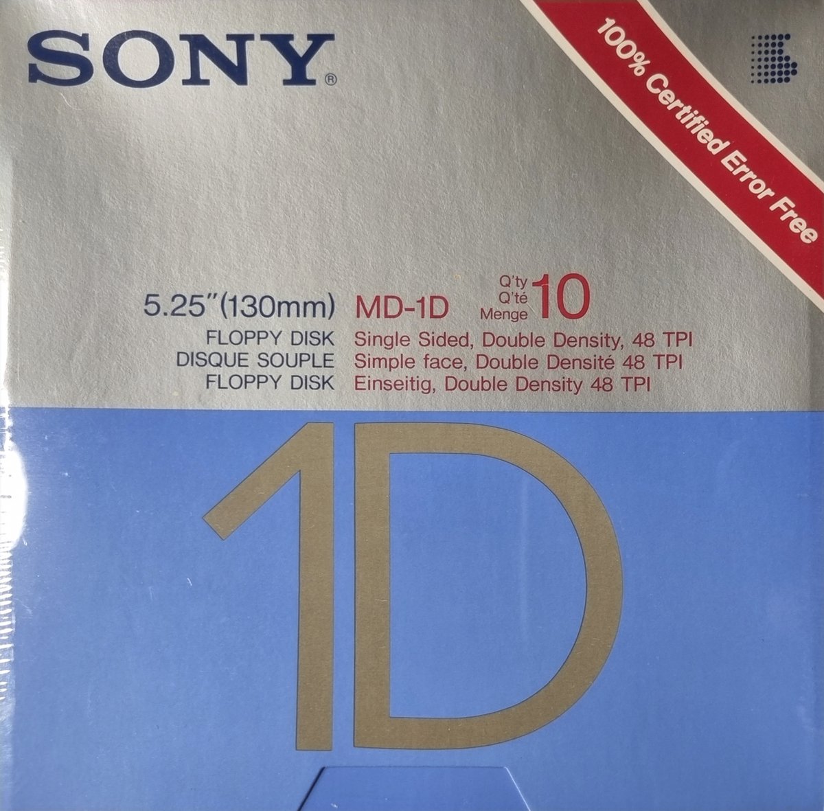 Sony MD-1D 5.25 Inch Floppy's Single sided, Double density 10 stuks | bol.com