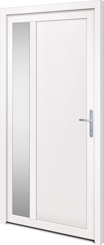 vidaXL - Voordeur - 108x208 - cm - PVC - wit | bol