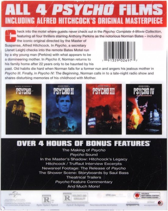 Psycho [4xBlu-Ray] (Blu-ray), Janet Leigh | Dvd's | bol