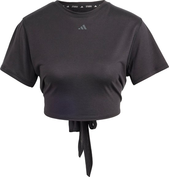 adidas Performance Yoga Studio Wrapped T-shirt - Dames - Zwart- 2XS | bol