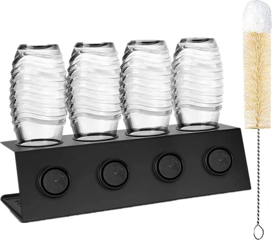 Flessenhouder voor SodaStream 4 flessen Roestvrijstalen druiprek met ...