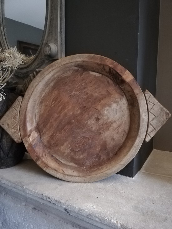 schaal hout Parat sober robuust landelijke handwek | bol.