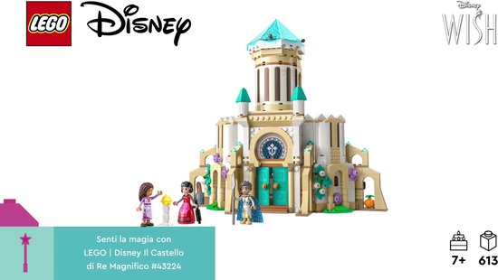 LEGO Disney Wish Kasteel van koning Magnifico Wish Film Set - 43224 | bol