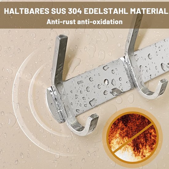 Haak Rail Kapstok Haken Set van 2 Muurhaken Badkamer Keuken Deur ...