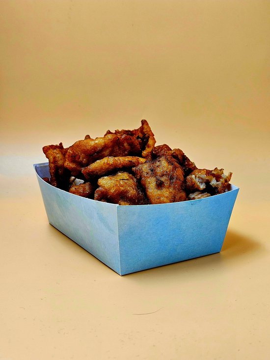 50x Boîte à chips en carton de Luxe Blauw - 125x85x50 - boîte à snacks ...