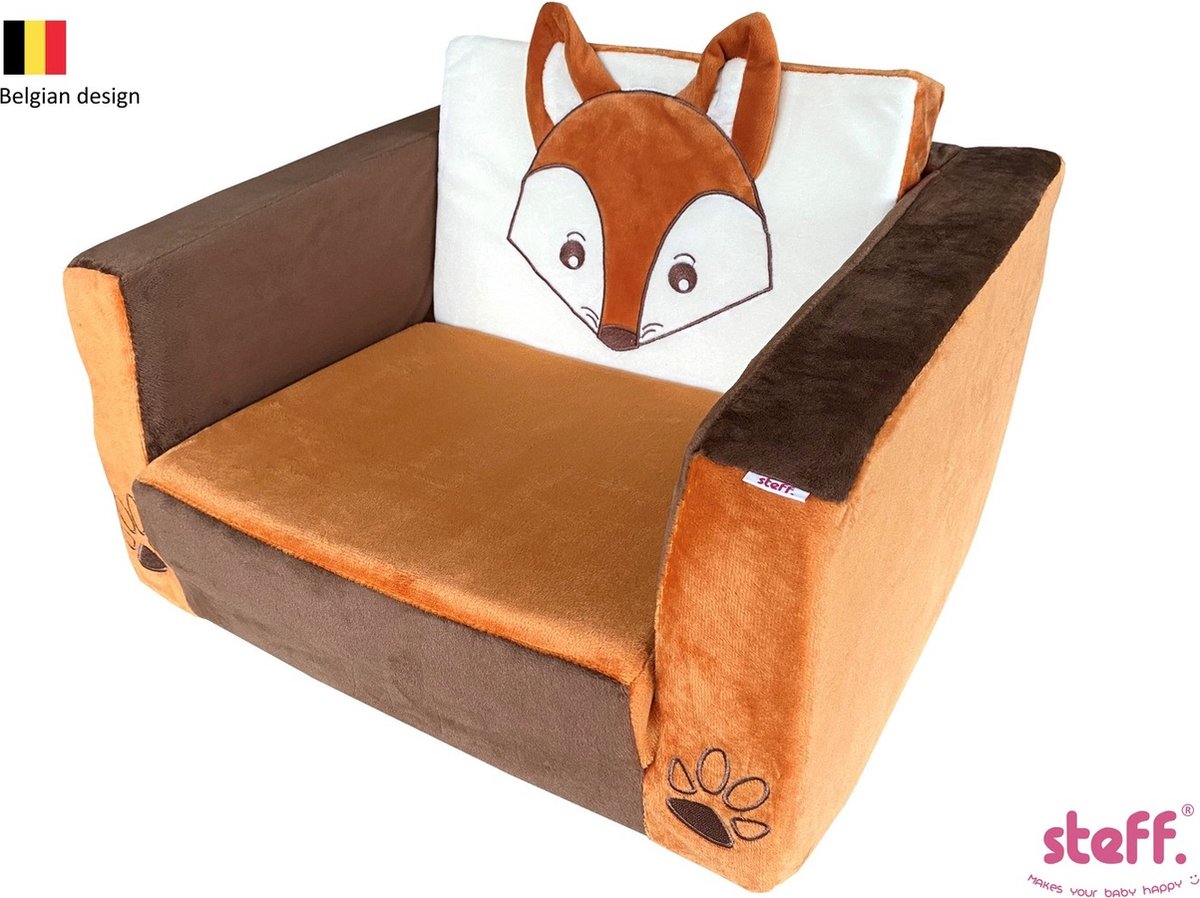 Steff - Vos - uitklapbare kinderzetel - kinderfauteuil - 1 tot 3 jaar | bol