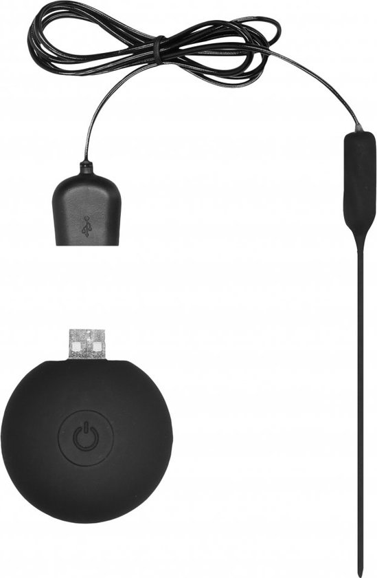 Silicone Rechargeable Vibrating Plug - Black | bol