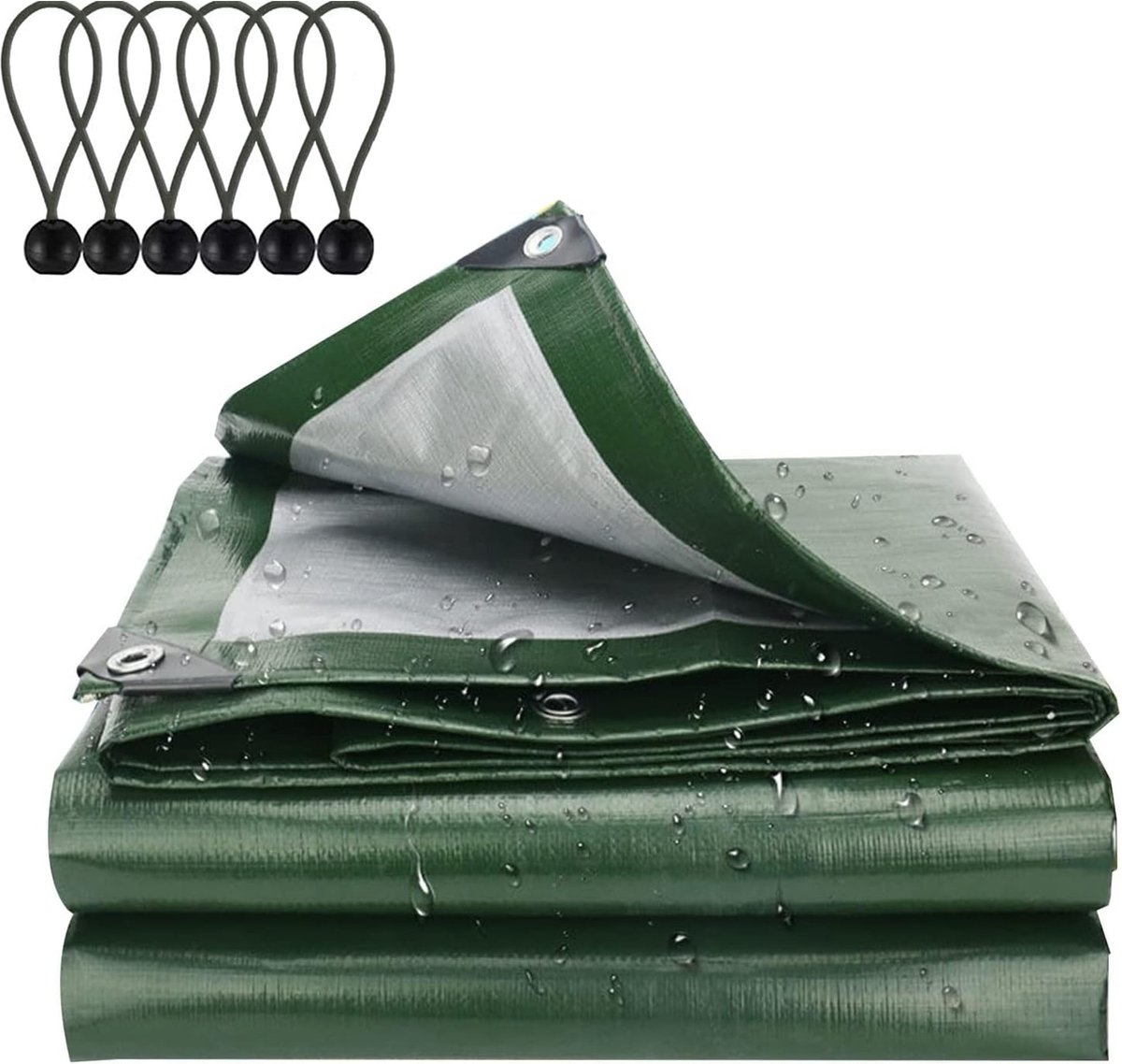 Afdekzeil, waterdicht, 2 x 2 m, zeil met ogen, waterdicht en scheurvast ...