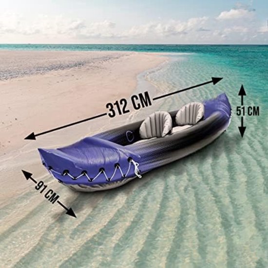 Opblaasbare Boot - Opblaasbare Kano - Opblaasbare Kayak - Blauw | bol